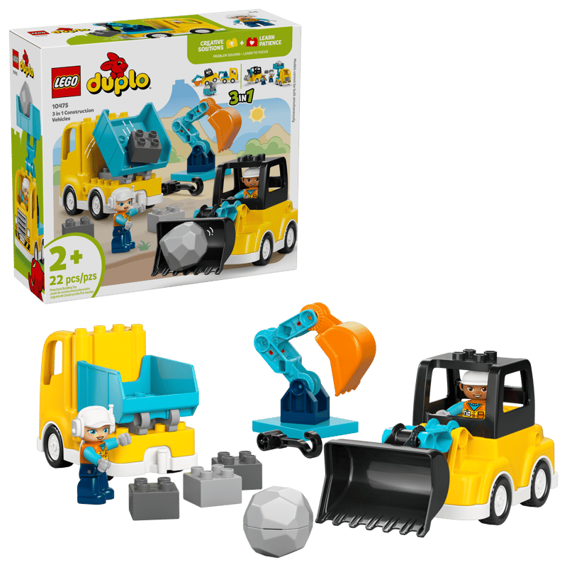 LEGO DUPLO 3 IN 1 CONSTRUCTION VEHICLES – Simply Wonderful Toys