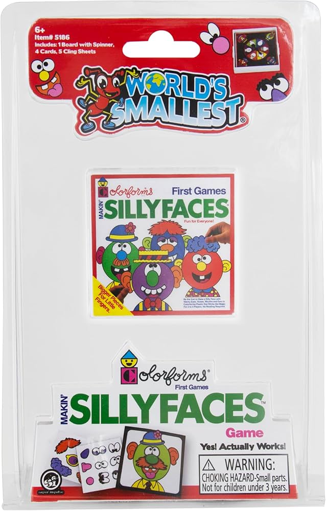 WORLD'S SMALLEST COLORFORMS-SILLY FACES – Simply Wonderful Toys