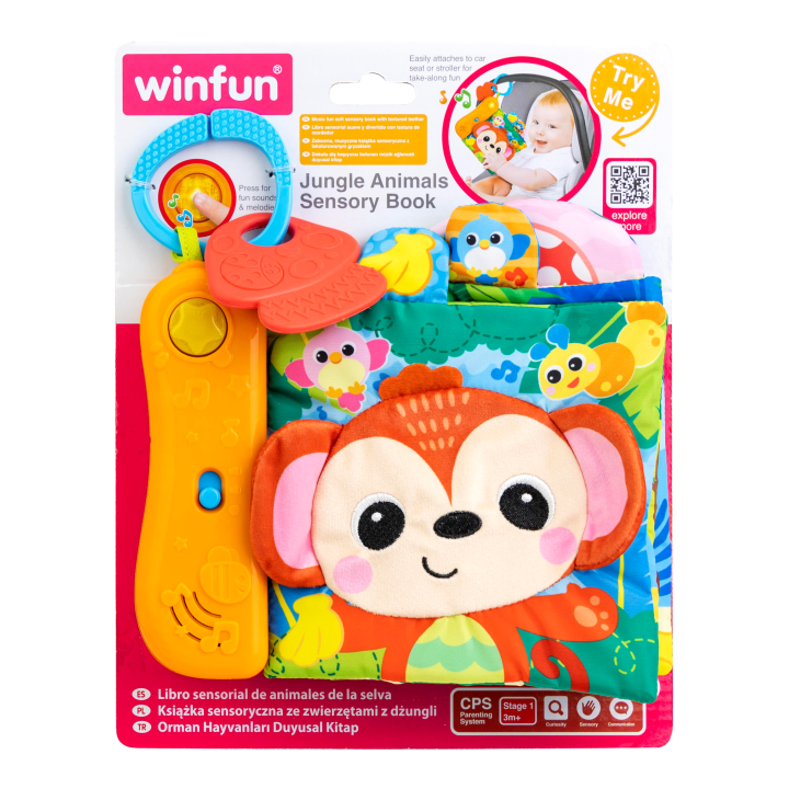 WINFUN JUNGLE ANIMALS SENSORY BOOK – Simply Wonderful Toys